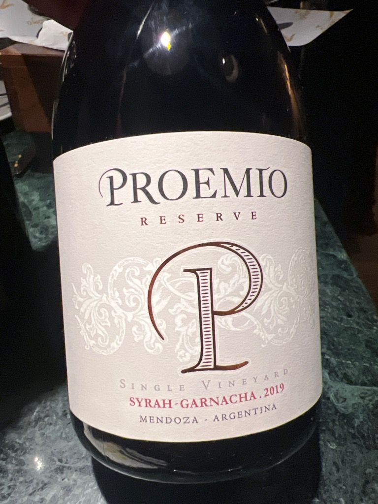 2020 Proemio Reserve Syrah Garnacha, Argentina, Mendoza - CellarTracker