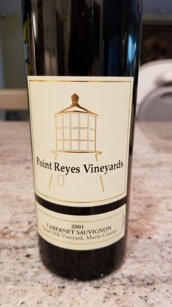 2001 Point Reyes Vineyards Cabernet Sauvignon Quail Hill Vineyard, USA ...