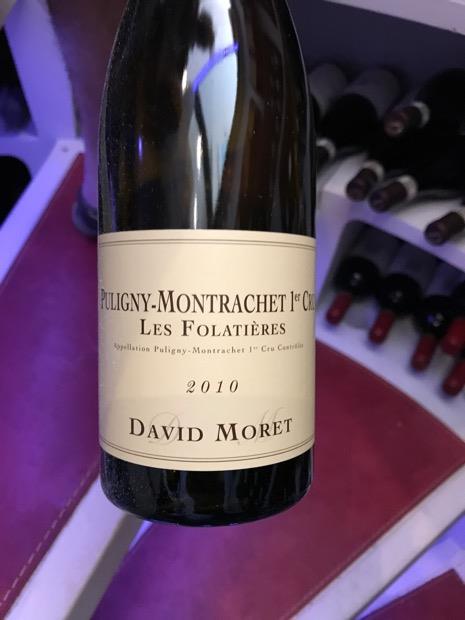 2010 David Moret Puligny-Montrachet 1er Cru Les Folatières, France ...