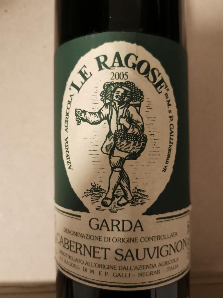 1999 Le Ragose Cabernet Sauvignon Garda, Italy, Lombardia / Veneto ...