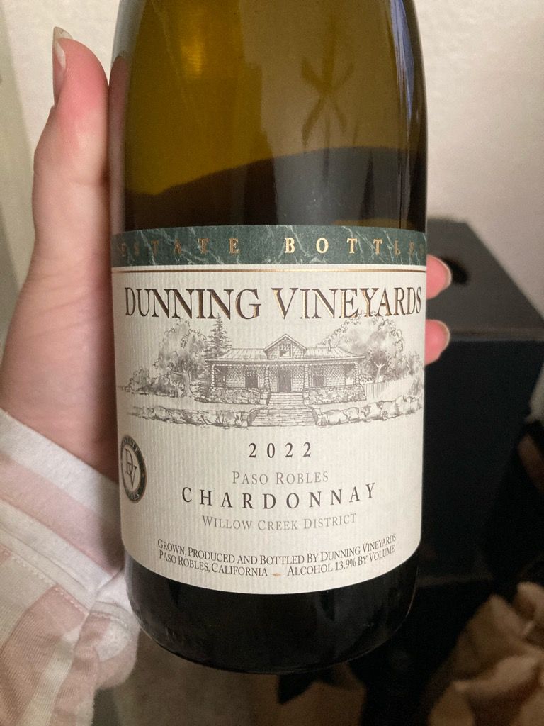 2022 Dunning Vineyards Chardonnay Estate, USA, California, Central ...