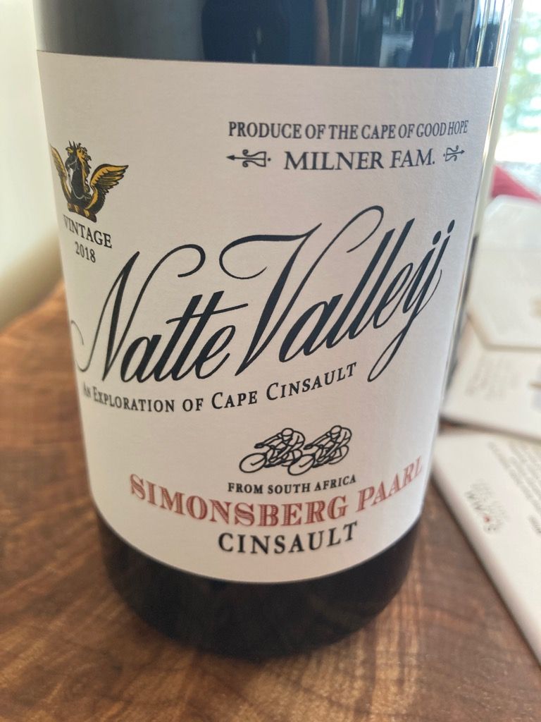 2018 Natte Valleij Cinsault Simonsberg-Paarl, South Africa, Coastal ...