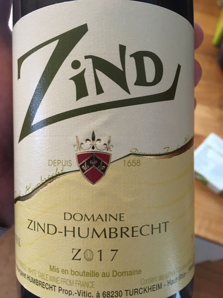 2017 Zind-Humbrecht Zind, France, Alsace - CellarTracker