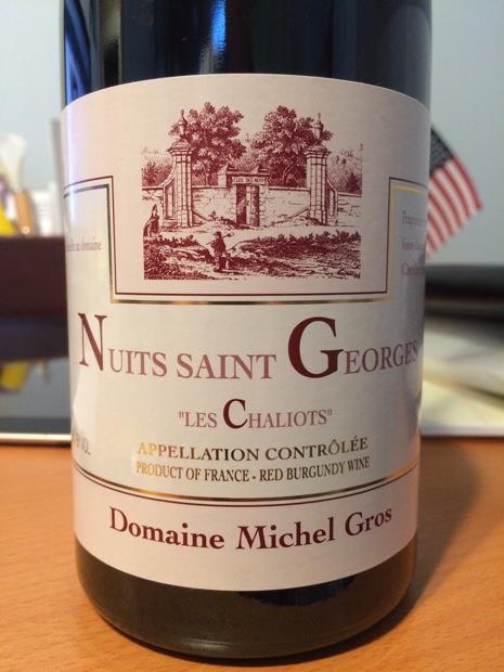 2011 Domaine Michel Gros Nuits St. Georges Les Chaliots, France ...
