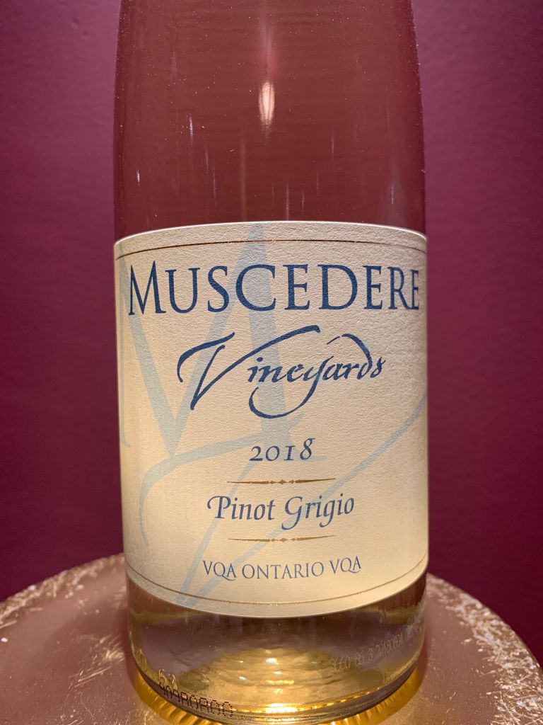 2020 Muscedere Vineyards Pinot Grigio, Canada, Ontario, Lake Erie North ...