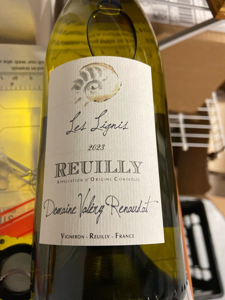 2023 Domaine Valéry Renaudat Reuilly Les Lignis, France, Loire Valley ...