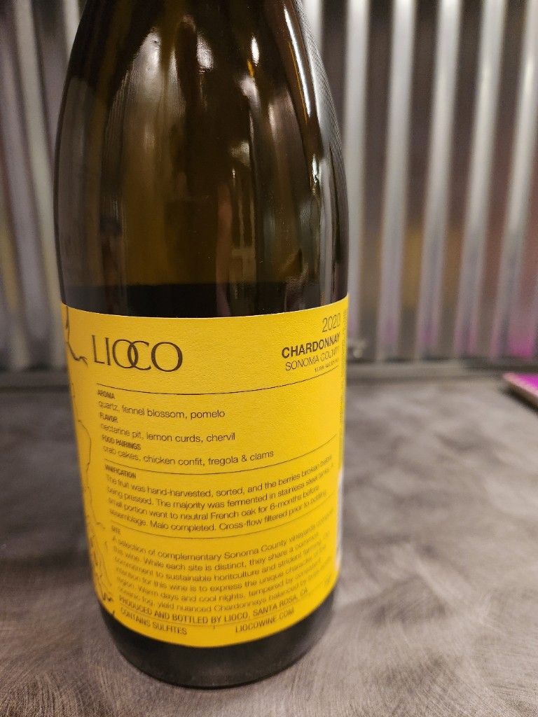 2020 Lioco Chardonnay Sonoma County, USA, California, Sonoma County ...