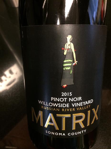 2015 Matrix Pinot Noir Willowside, USA, California, Sonoma County ...