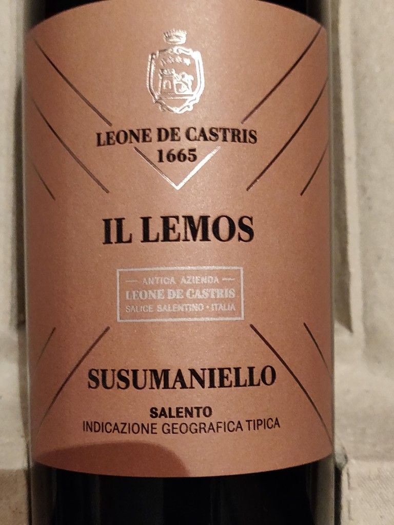 2019 Leone de Castris il lemos Salento IGT, Italy, Puglia, Salento IGT ...