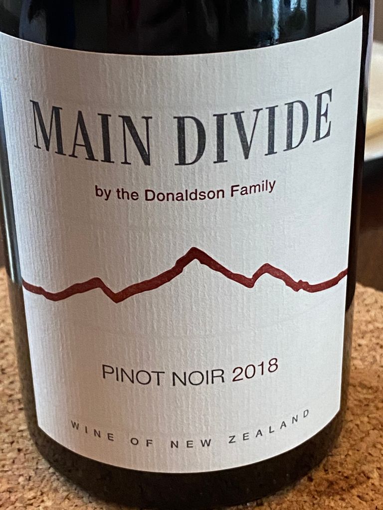 2018 Main Divide Pinot Noir, New Zealand, South Island, Canterbury ...