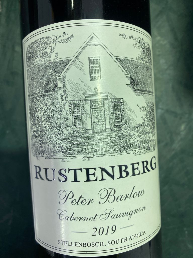 2019 Rustenberg Cabernet Sauvignon Peter Barlow, South Africa, Coastal ...