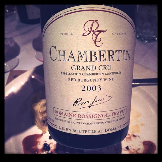 2003 Domaine Rossignol Trapet Chambertin, France, Burgundy, Côte de ...
