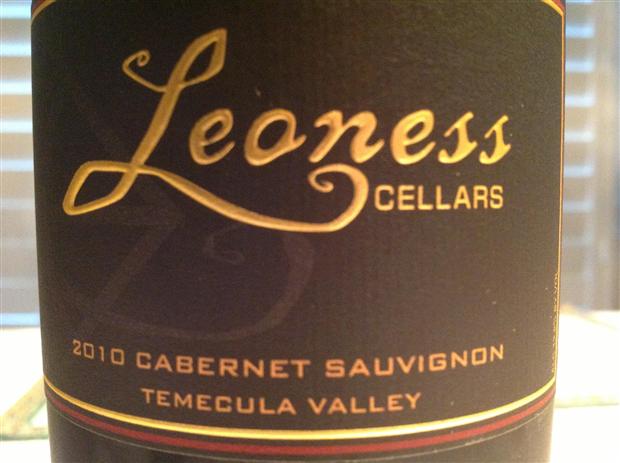 2010 Leoness Cellars Cabernet Sauvignon Cellar Selection Series, USA ...