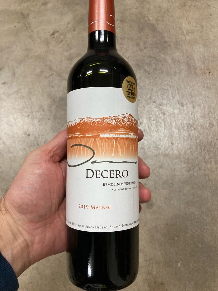 2019 Finca Decero Malbec Remolinos Vineyard, Argentina, Mendoza, Lujan de Cuyo, Agrelo ...