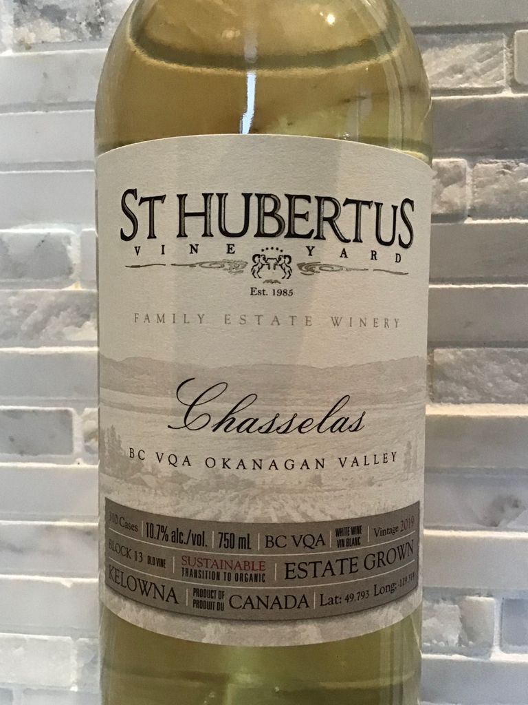 2021 St. Hubertus Estate Winery Chasselas, Canada, British Columbia ...