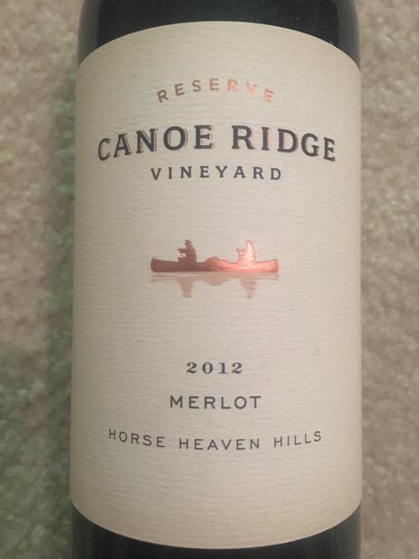 2012 Canoe Ridge Merlot Reserve, USA, Washington, Columbia Valley ...