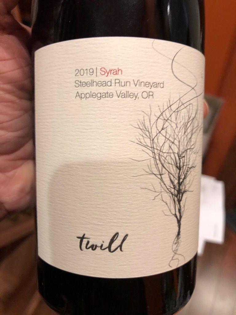 2019 Twill Cellars Syrah Steelhead Run Vineyard, USA, Oregon, Southern ...