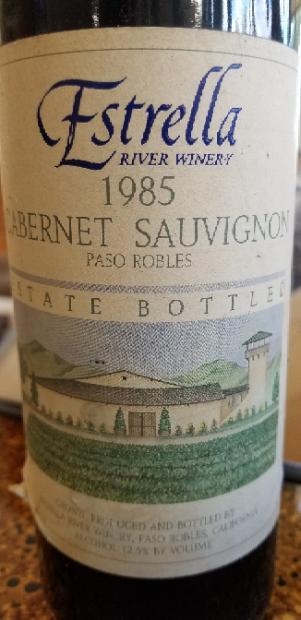 1985 Estrella River Winery Cabernet Sauvignon, USA, California, Central ...