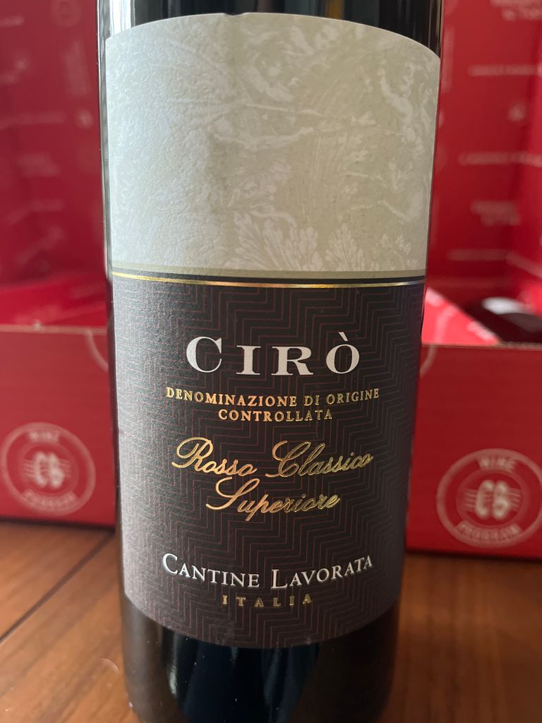 2021 Cantine Lavorata Cirò Classico Superiore, Italy, Calabria, Cirò ...