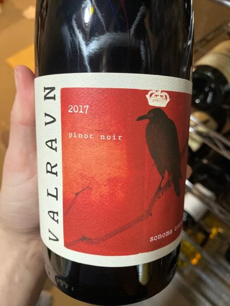 2017 Valravn Pinot Noir, USA, California, Sonoma County - CellarTracker