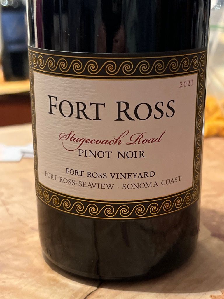 2021 Fort Ross Pinot Noir Stagecoach Road Fort Ross Vineyard, USA ...