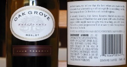 2004 Oak Grove Merlot Reserve, USA, California - CellarTracker