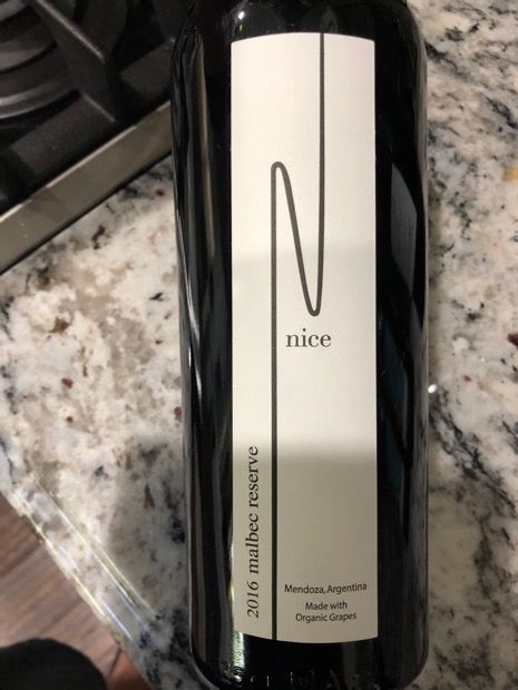 2017 Nice Malbec Reserve, Argentina, Mendoza, Lujan de Cuyo - CellarTracker