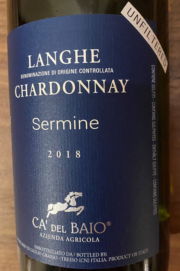 2018 Ca' del Baio Langhe Chardonnay Sermine Unfiltered, Italy, Piedmont, Langhe, Langhe DOC ...