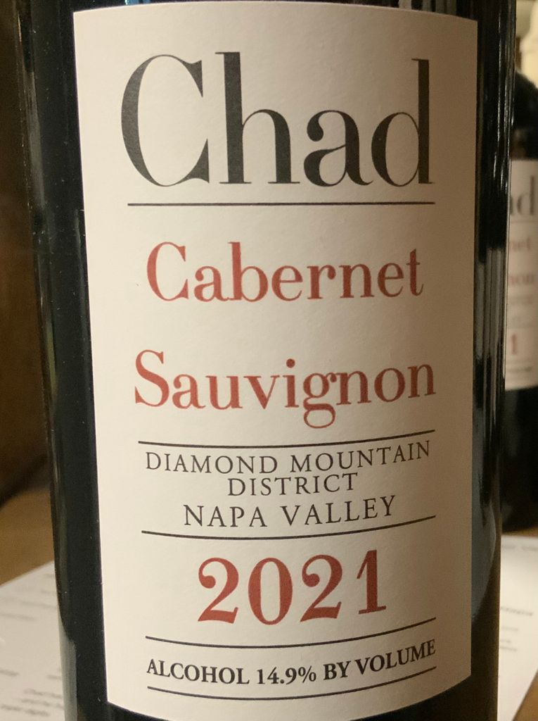 2021 Chad Cabernet Sauvignon, USA, California, Napa Valley, Diamond ...
