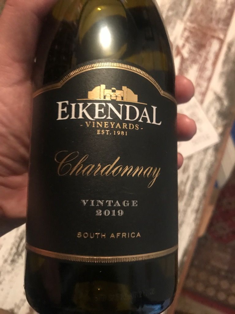 2019 Eikendal Vineyards Chardonnay, South Africa, Coastal Region ...