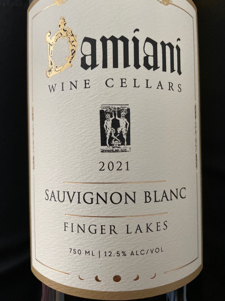 2021 Damiani Wine Cellars Sauvignon Blanc, USA, New York, Finger Lakes ...