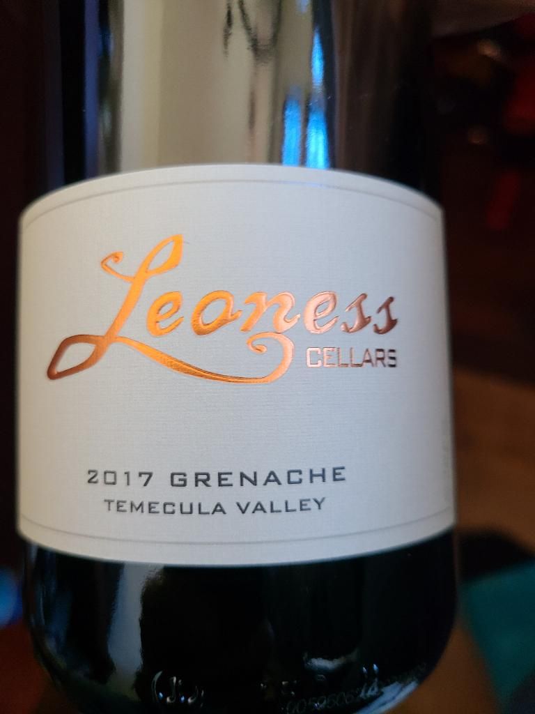 2017 Leoness Cellars Grenache, USA, California, South Coast, Temecula ...