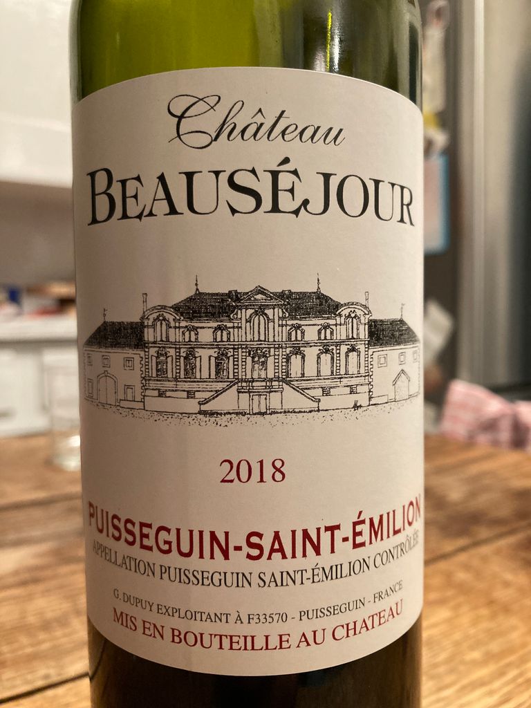2018 Château Beauséjour (Puisseguin-St. Émilion), France, Bordeaux ...