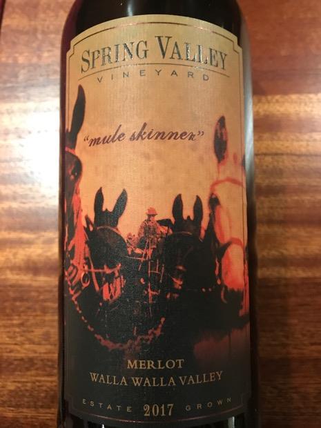 2017 Spring Valley Vineyard Merlot Mule Skinner, USA, Washington ...