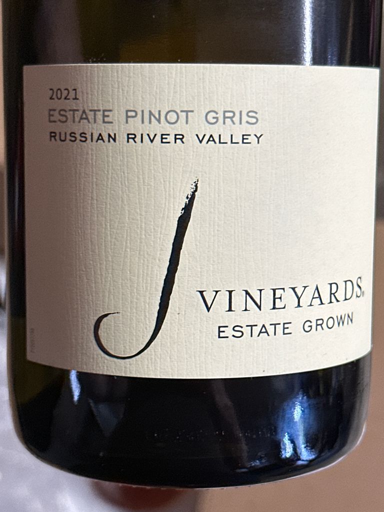 2021 J Vineyards & Winery Pinot Gris Estate Russian River Valley, USA ...