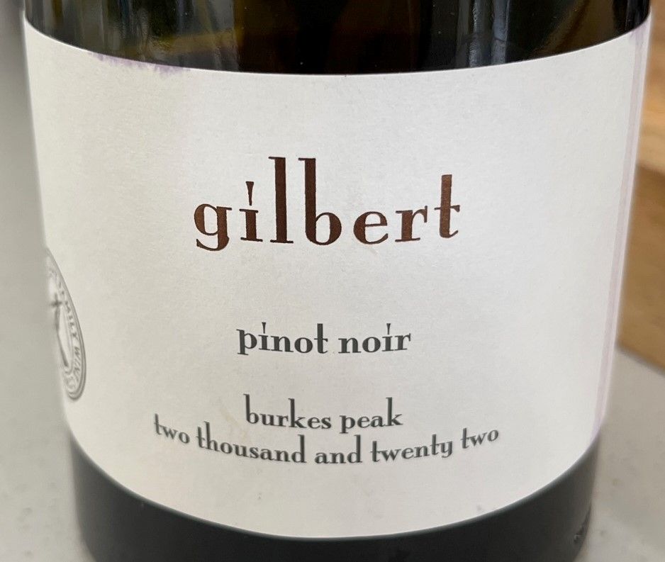 2022 Gilbert Family Wines Pinot Noir Burkes Peak, Australia, New South ...