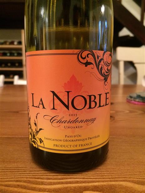 2012 La Noble Chardonnay, France, Languedoc Roussillon, Vin de Pays d ...