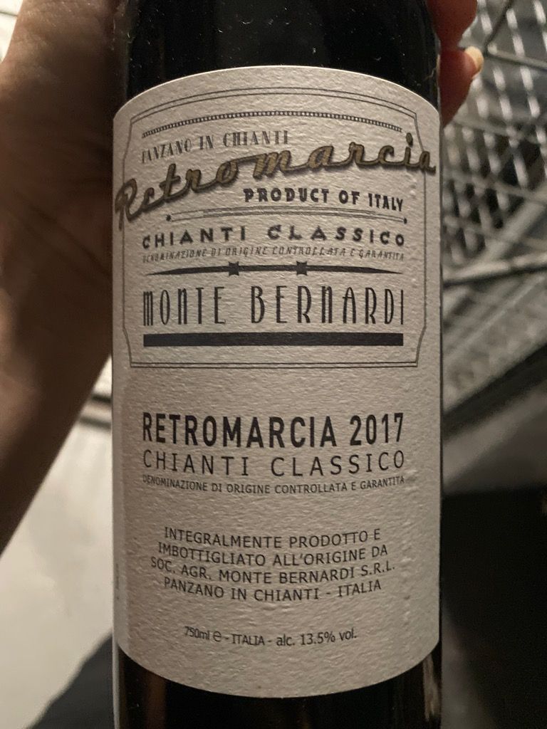 2017 Monte Bernardi Chianti Classico Retromarcia, Italy, Tuscany ...