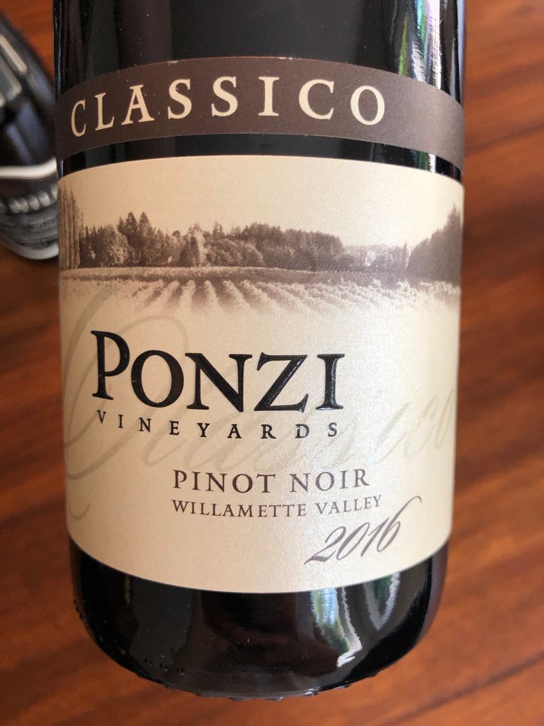 2016 Ponzi Vineyards Pinot Noir Classico, USA, Oregon, Willamette ...