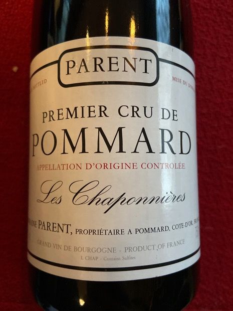 2015 Domaine Parent Pommard 1er Cru Les Chaponnières, France, Burgundy ...