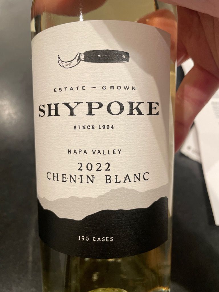 2022 Shypoke Cellars Chenin Blanc, USA, California, Napa Valley ...