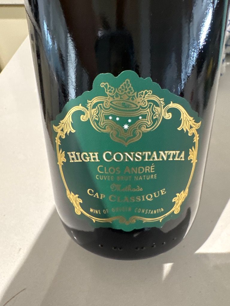 2007 High Constantia Cuvée Clos André Brut Nature Cap Classique ...