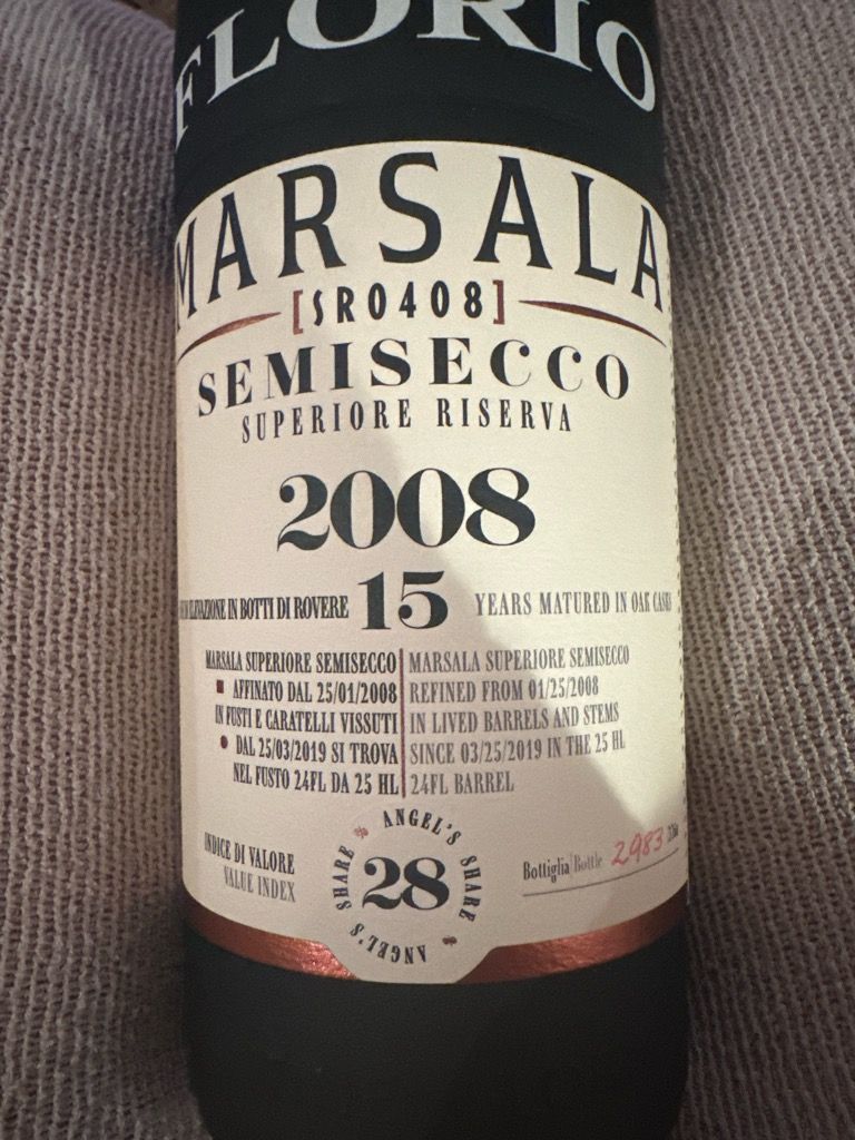 2001 Cantine Florio Marsala Superiore Riserva Semisecco, Italy, Sicily ...