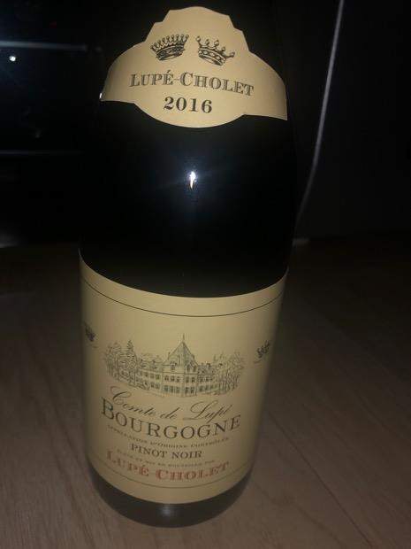 2016 Lupé-Cholet Pinot Noir Bourgogne Comte de Lupé, France, Burgundy, Bourgogne - CellarTracker