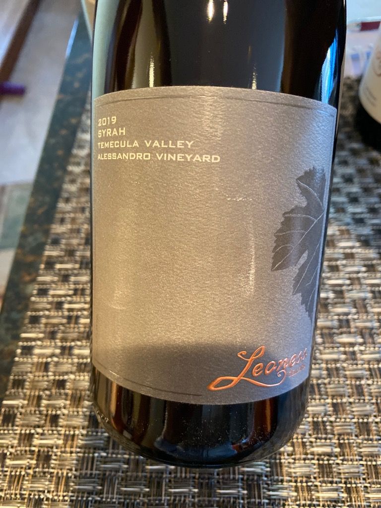 2019 Leoness Cellars Syrah Alessandro Vineyard, USA, California, South ...