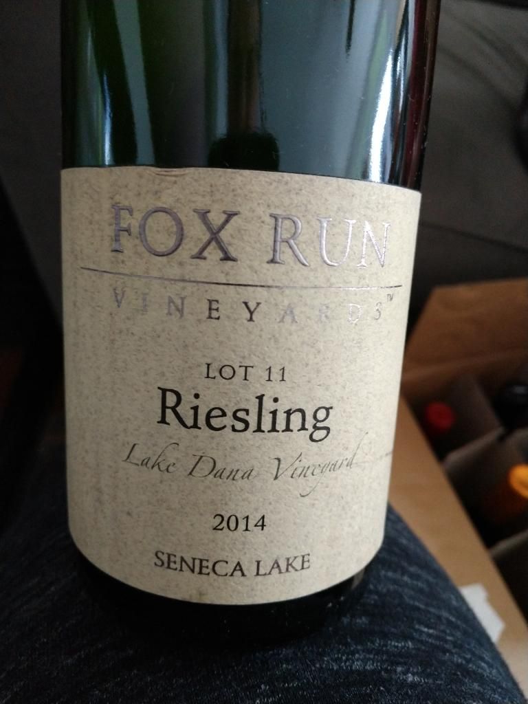 2014 Fox Run Vineyards Riesling Riesling 10 Lake Dana Vineyard Finger ...