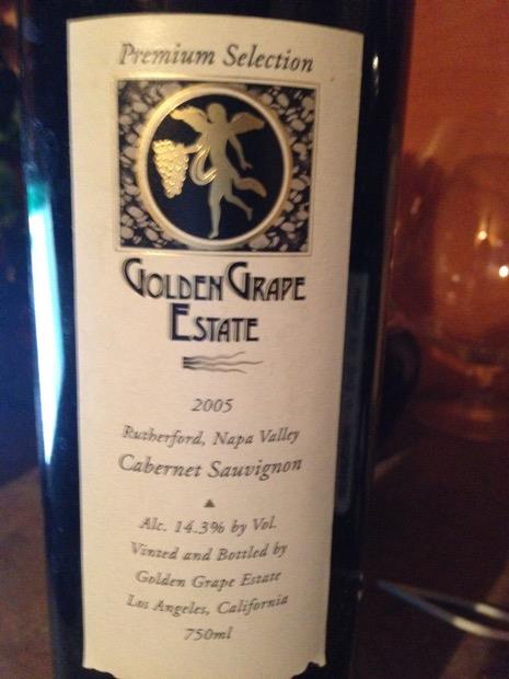 2003 Golden Grape Estate Cabernet Sauvignon, USA, California, Napa ...