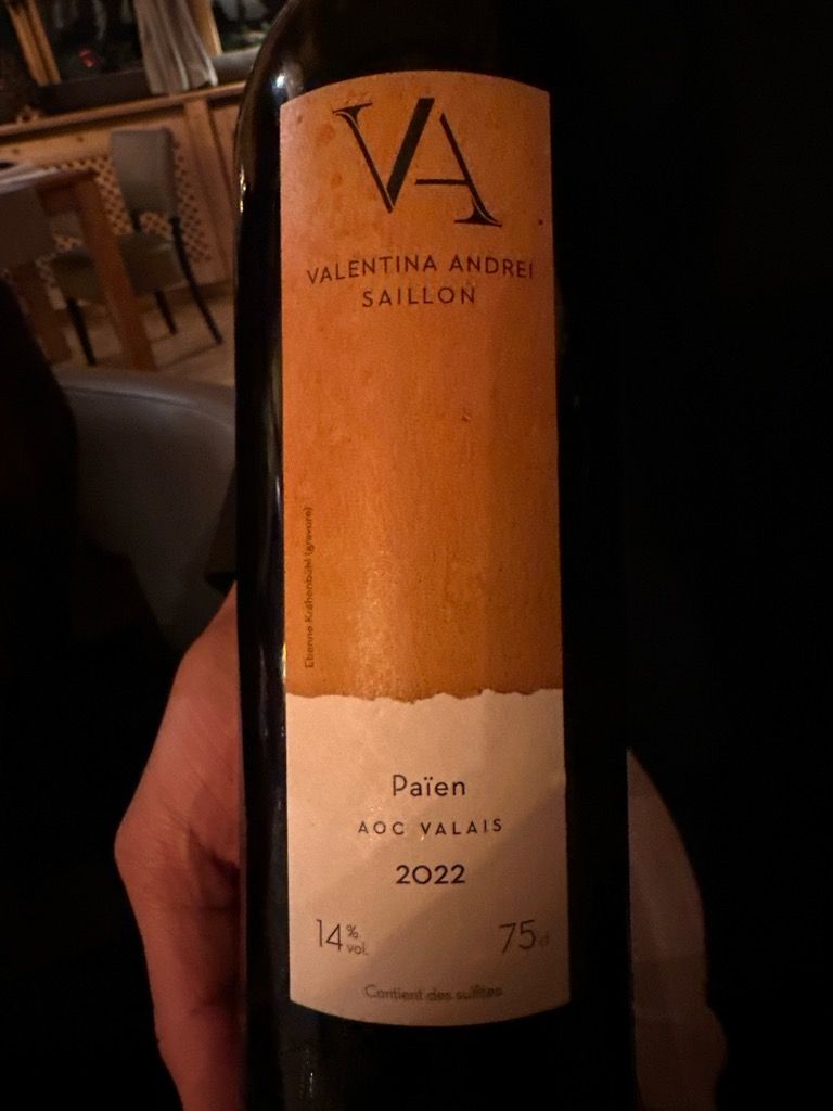 2022 Valentina Andrei Païen, Switzerland, Valais, Fully - CellarTracker