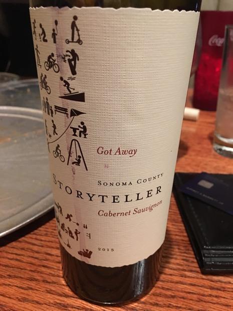 2015 Storyteller Winery Cabernet Sauvignon Got Away, USA, California ...