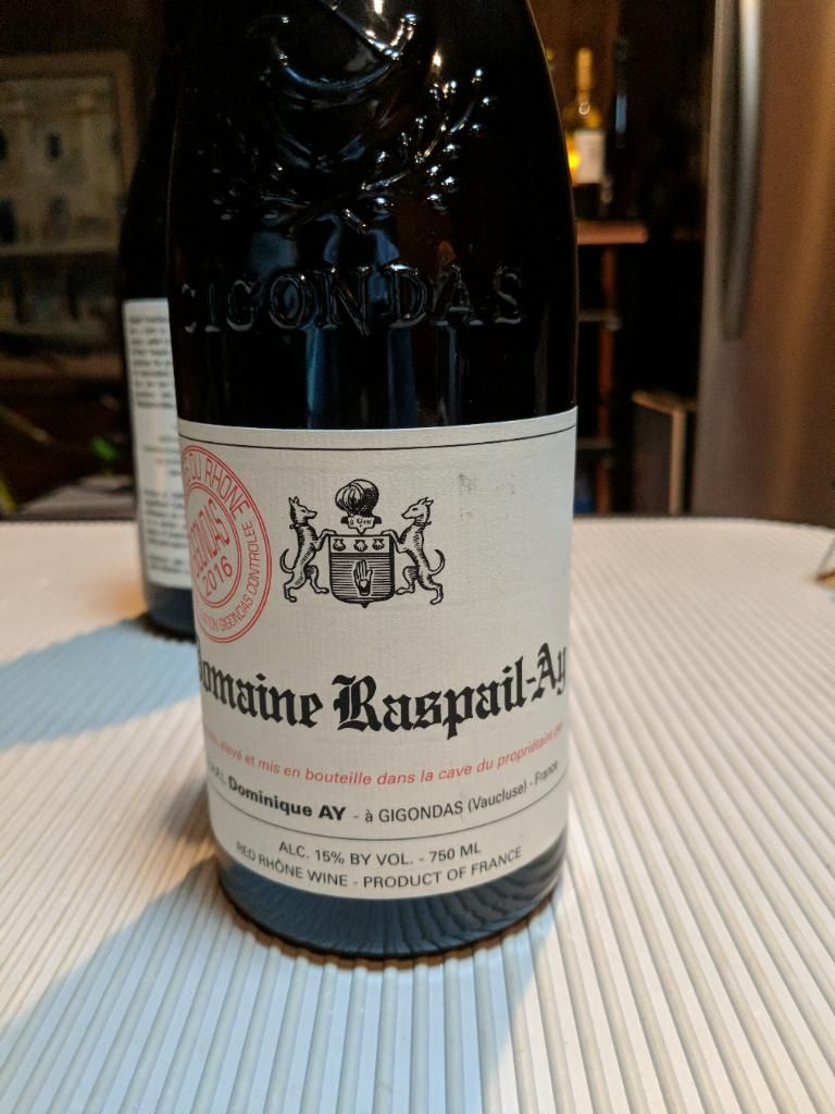2016 Domaine Raspail-Ay Gigondas, France, Rhône, Southern Rhône ...